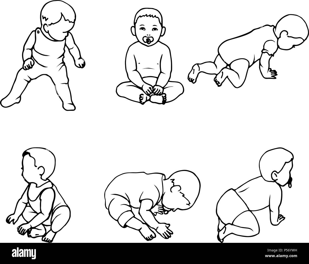 Vector illustration set of doodle children Stock Vector Image & Art - Alamy