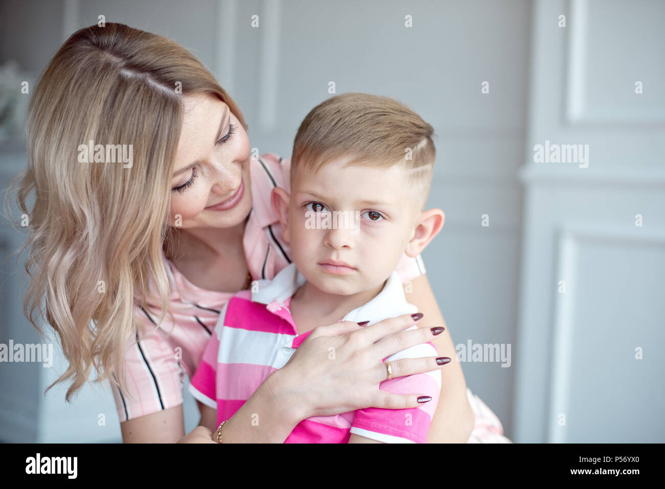 Mother disappointed with son hi-res stock photography and images - Alamy