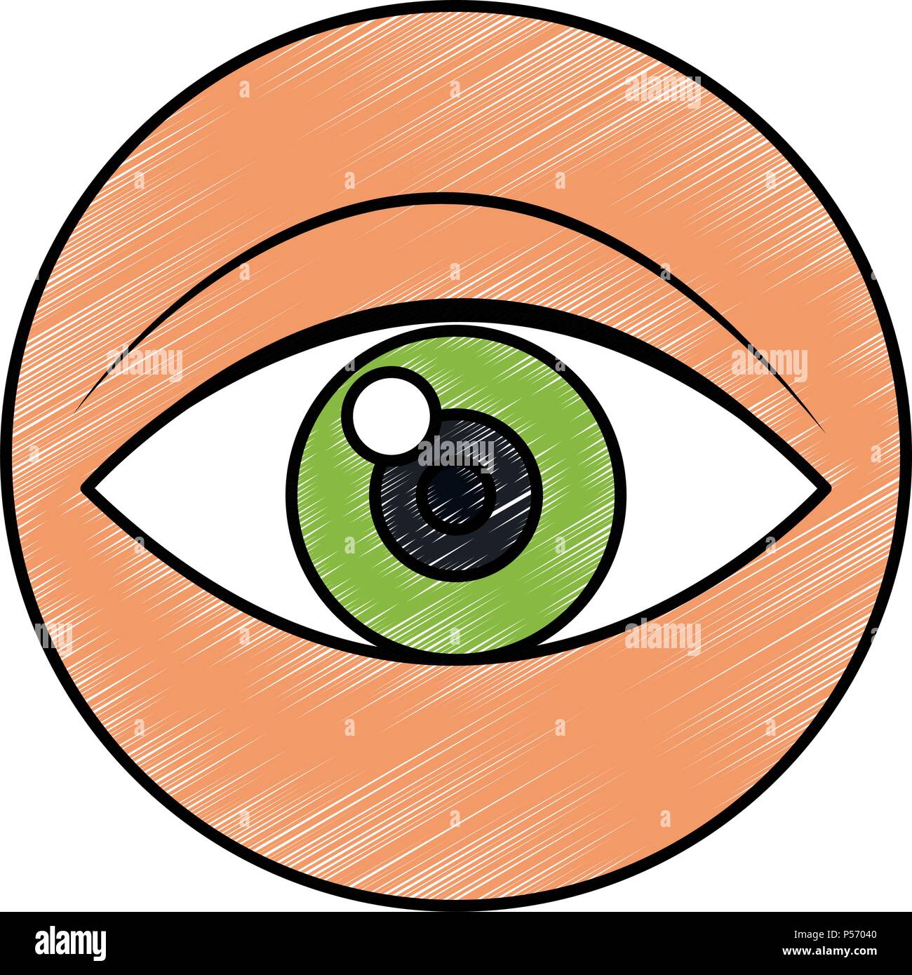 Human eye isolated scribble Stock Vector Image & Art - Alamy