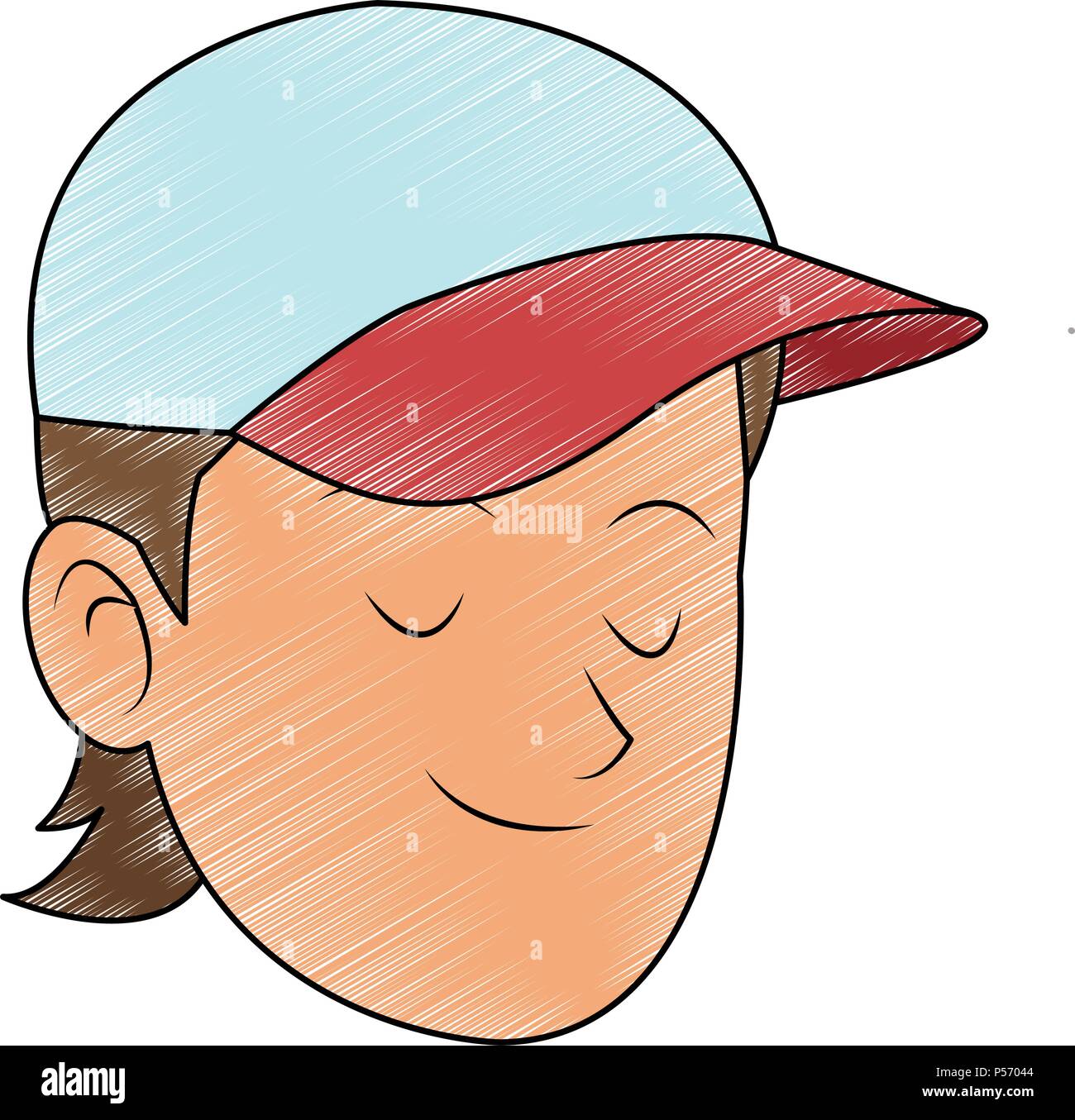 Young man face scribble Stock Vector Image & Art - Alamy