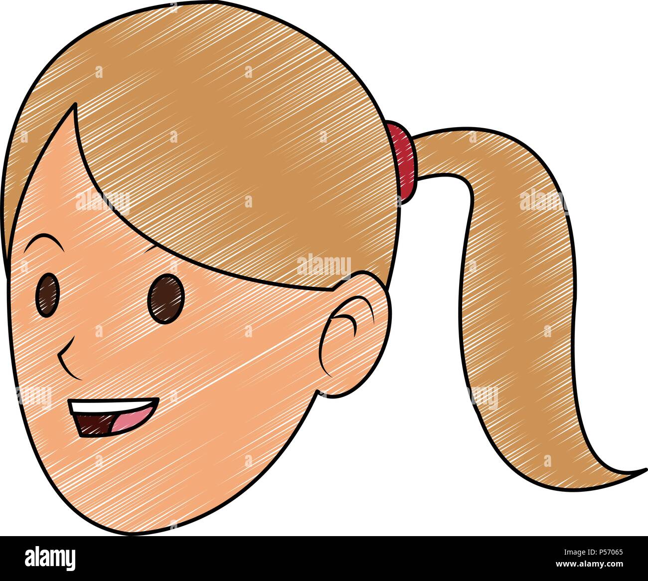 Young woman face cartoon scribble Stock Vector Image & Art - Alamy