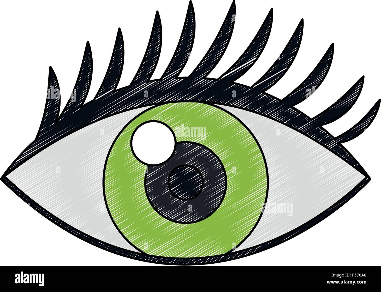 Human eye isolated scribble Stock Vector Image & Art - Alamy
