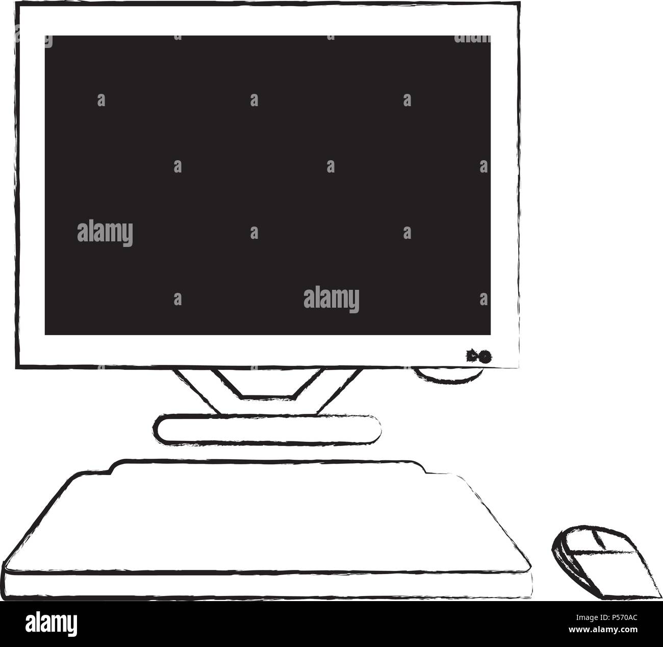 computer icon over white background, vector illustration Stock Vector ...