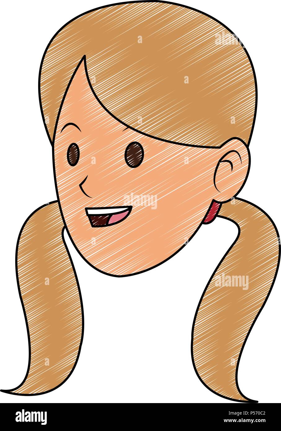 Young woman face cartoon scribble Stock Vector Image & Art - Alamy