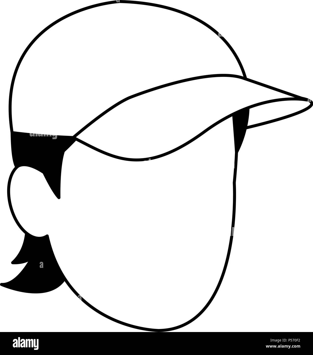 Young man in black cap Stock Vector Images - Alamy