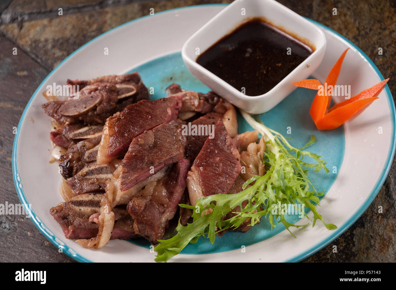 A plate of beef Stock Photo - Alamy