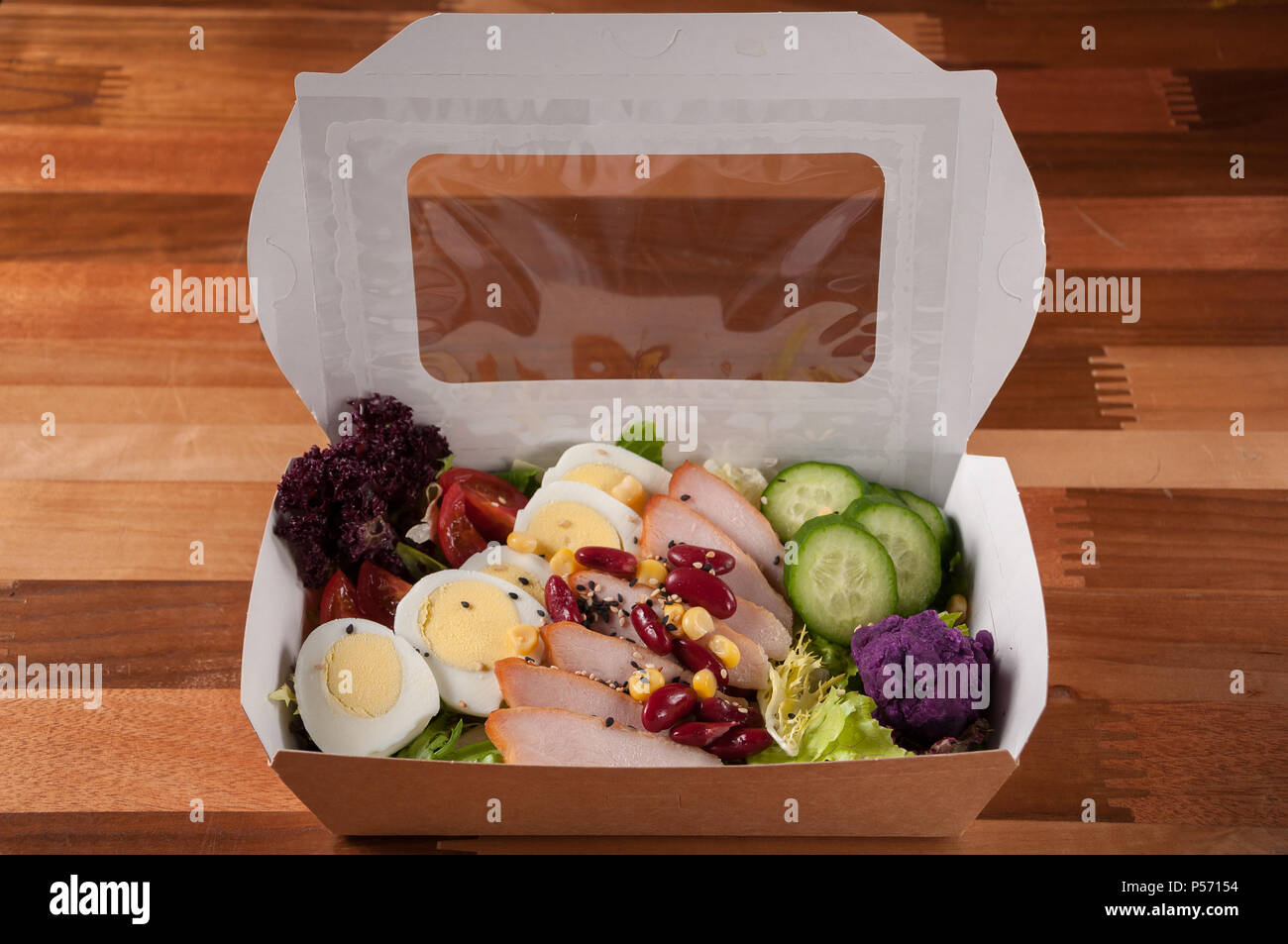 ham salad in packing box Stock Photo - Alamy