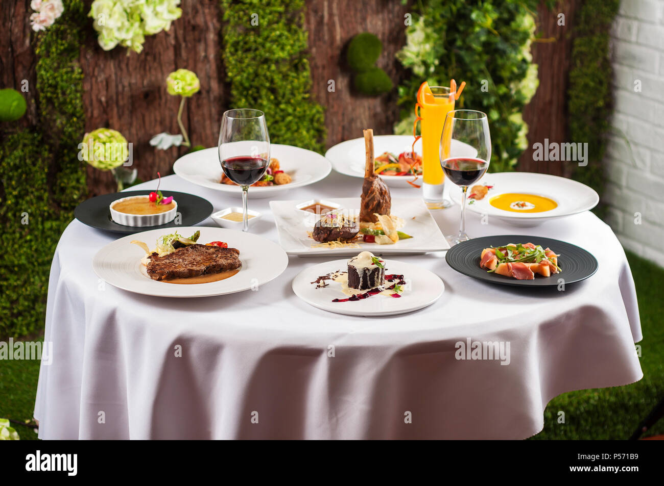 A table of French food Stock Photo - Alamy