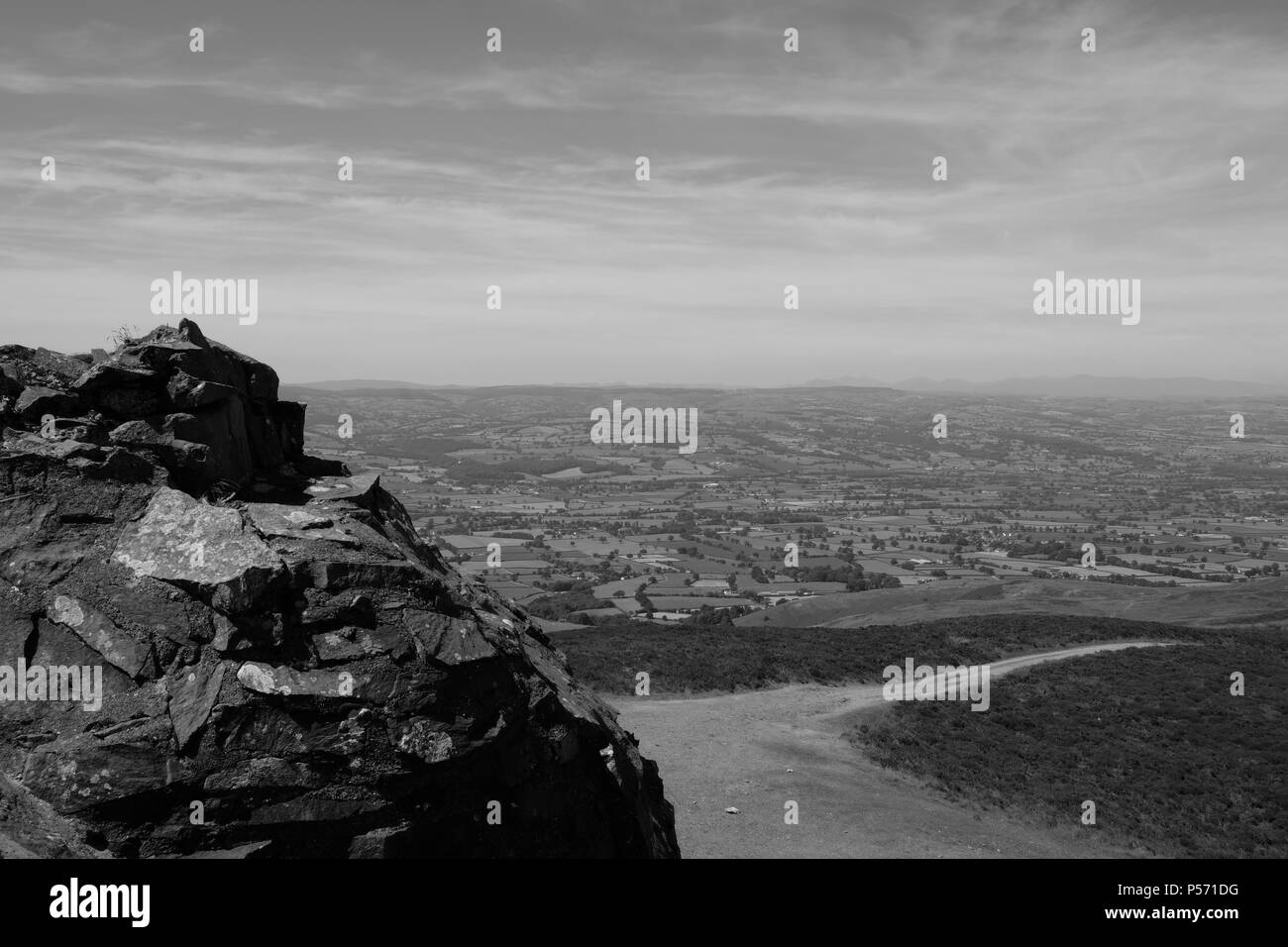 White rocks view from Black and White Stock Photos & Images - Alamy