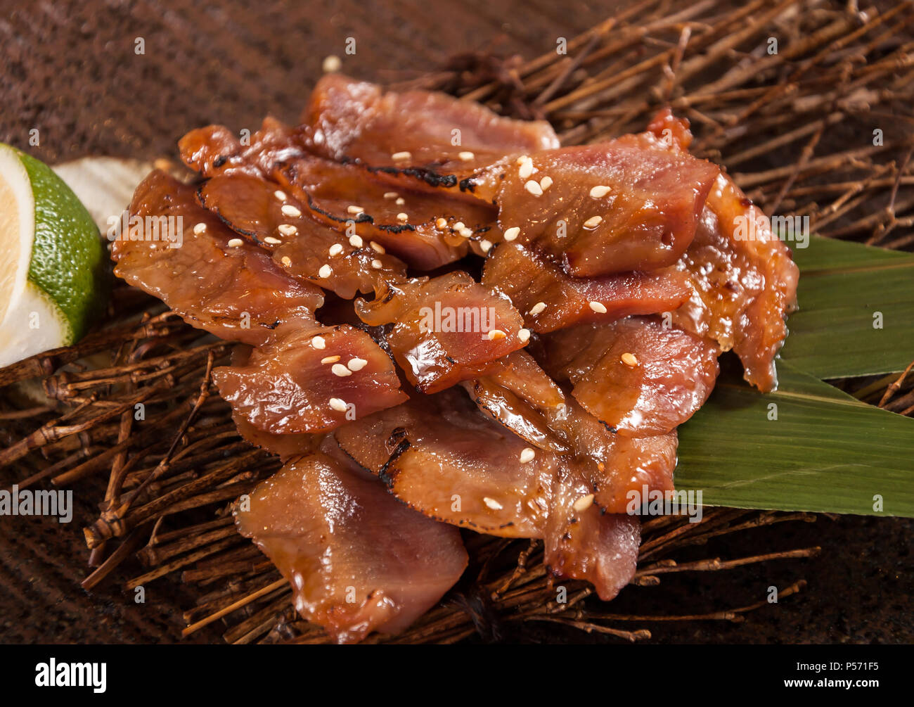 Miso Black Pork,Japanese cuisine Stock Photo - Alamy