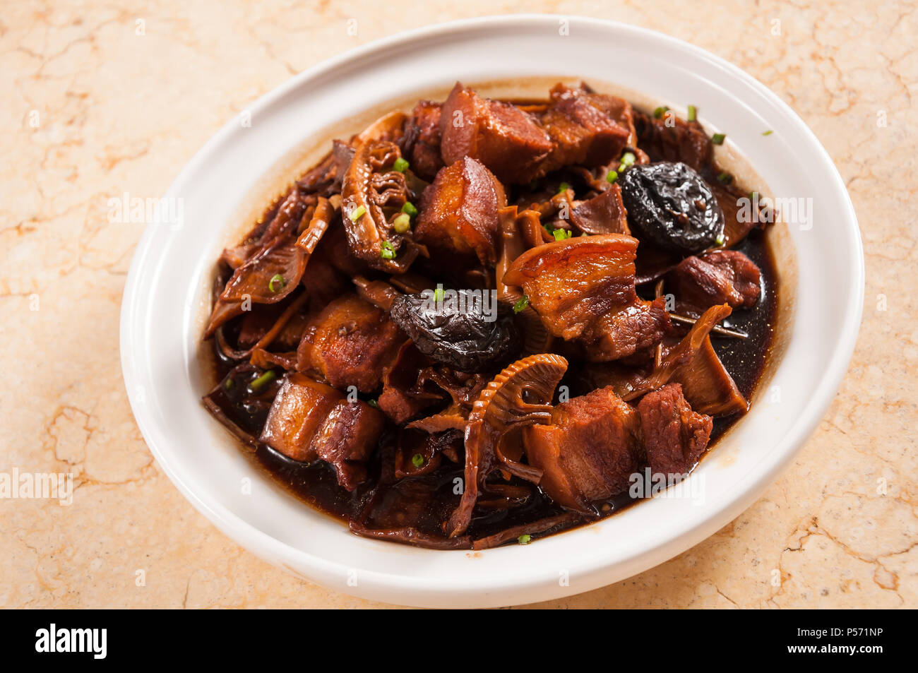 Braised Pork with Dried Bamboo Shoots Stock Photo - Alamy