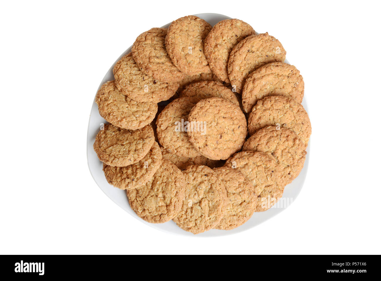 top view oatmeal cookies Stock Photo - Alamy
