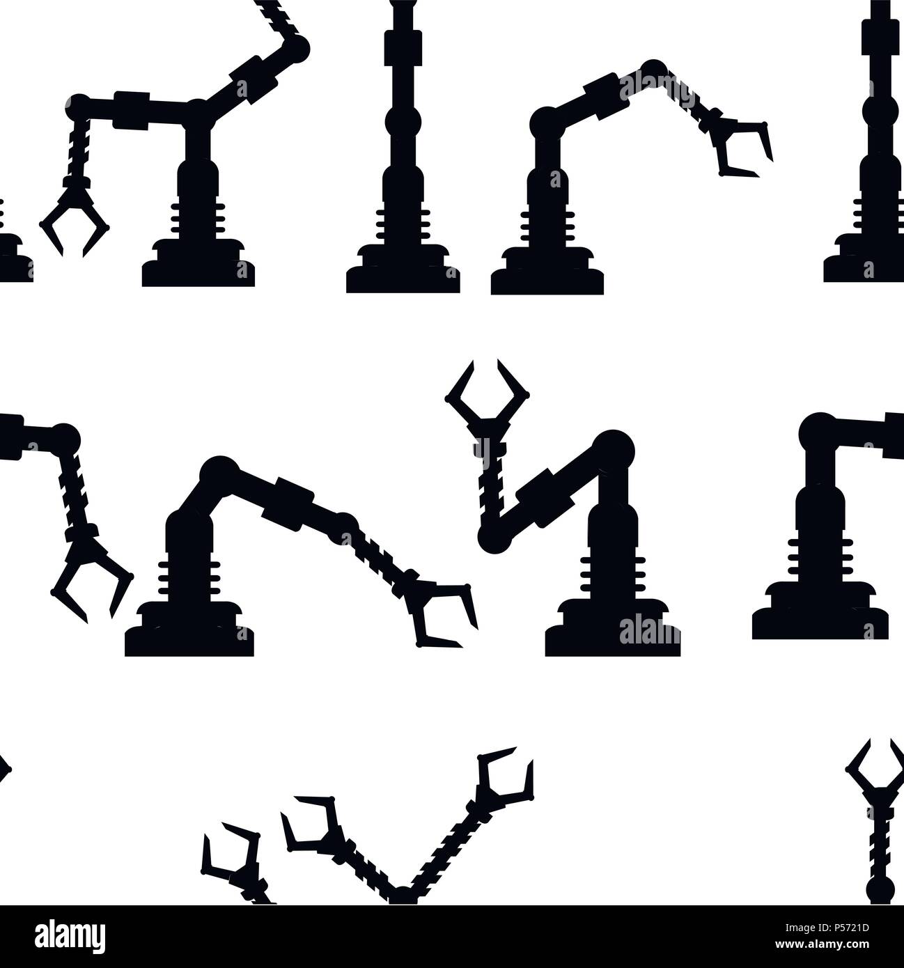 Robotic arms factory Stock Vector Images - Alamy