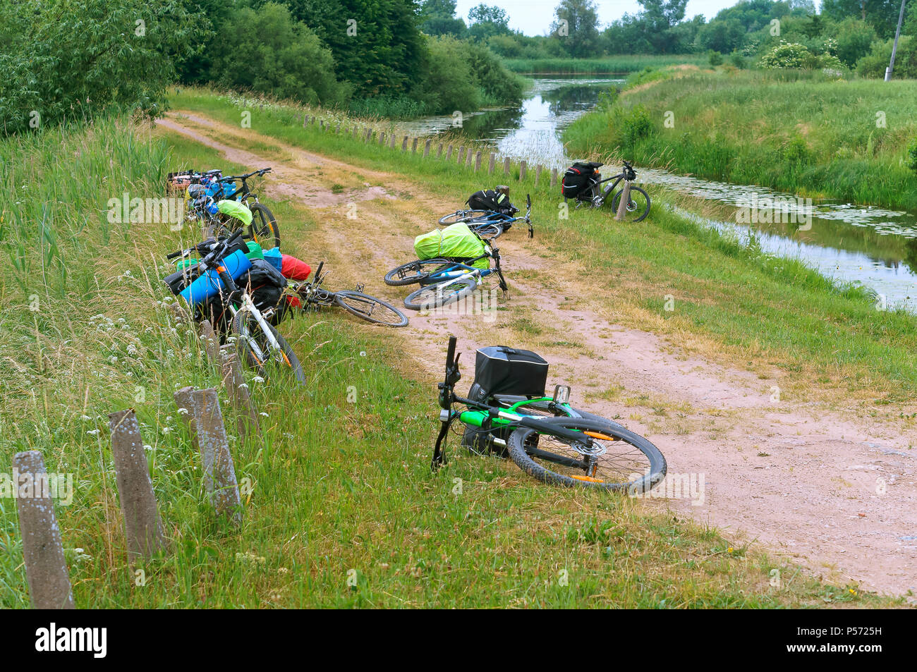 Bicycles on ground hi-res stock photography and images - Alamy