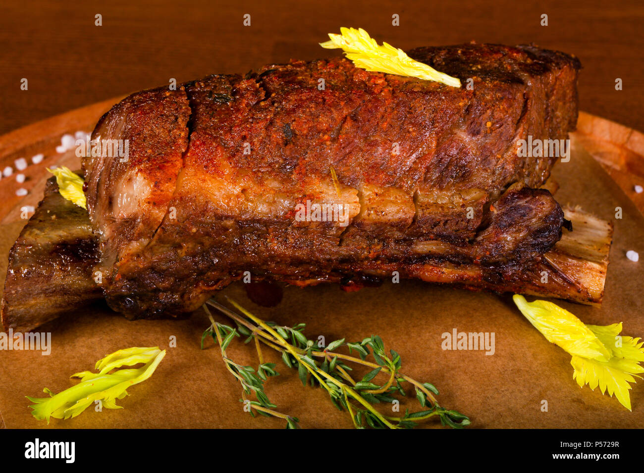 Pork meat with bone Stock Photo - Alamy