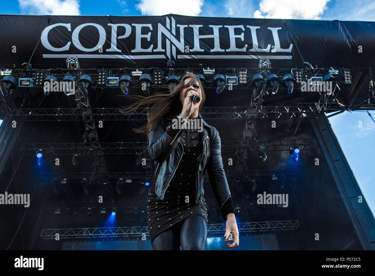 Denmark, Copenhagen - June 21, 2018. Nightwish, the Finnish symphonic ...