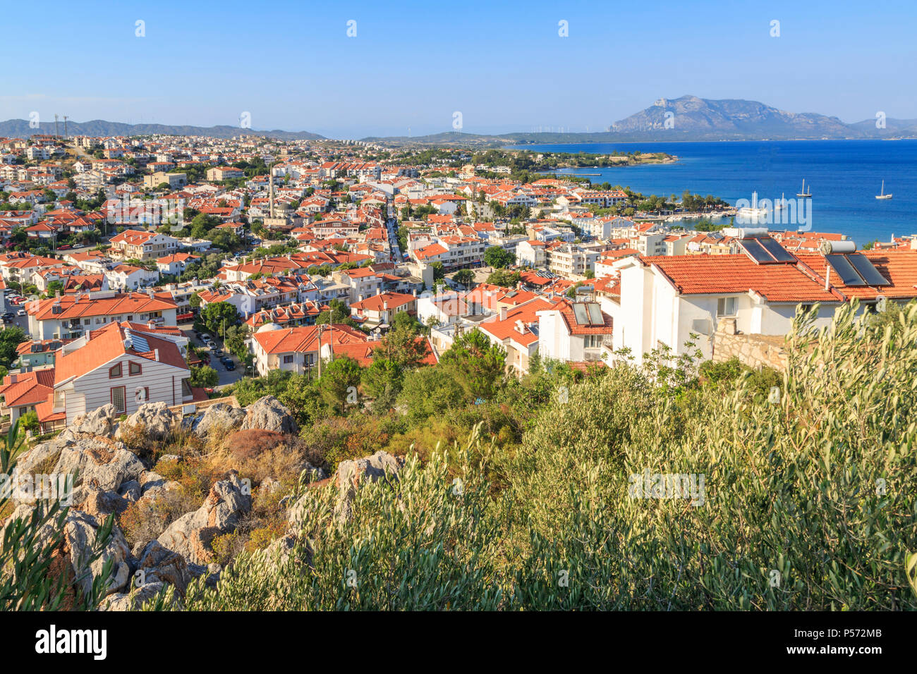 Aerial view of Datca city in Mugla, Turkey Stock Photo - Alamy