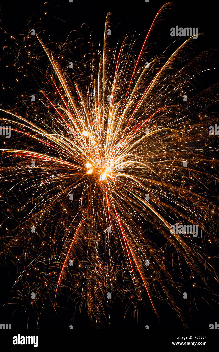 Fireworks display on the 4th of July celebrating American Independence ...