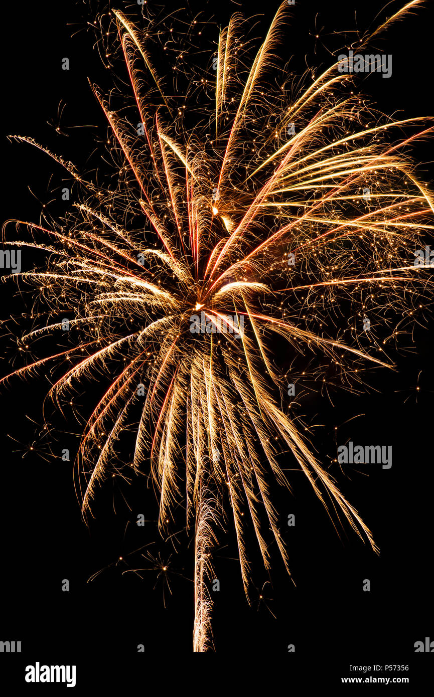 Fireworks display on the 4th of July celebrating American Independence ...