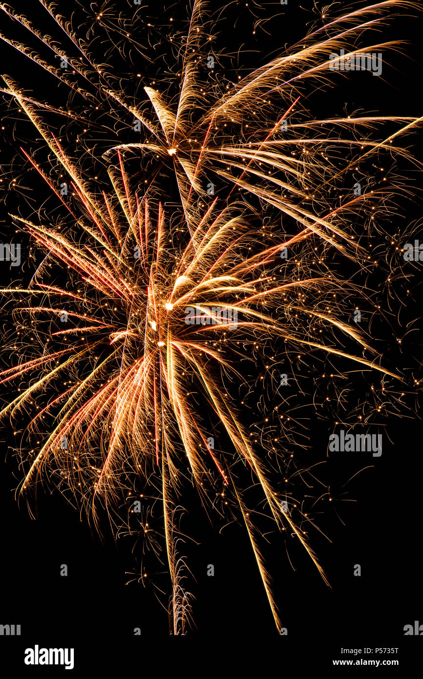 Fireworks display on the 4th of July celebrating American Independence ...