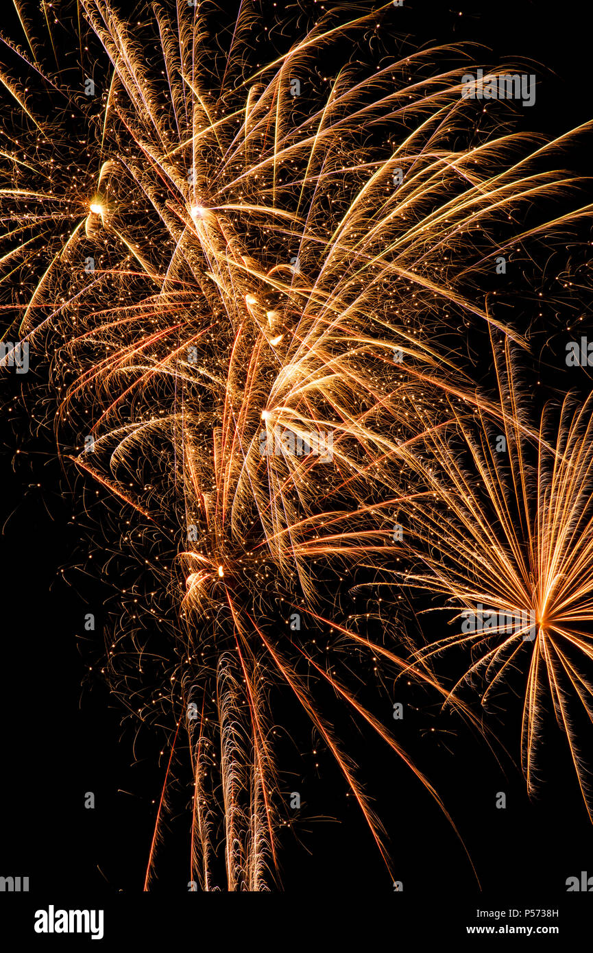 Fireworks display on the 4th of July celebrating American Independence ...