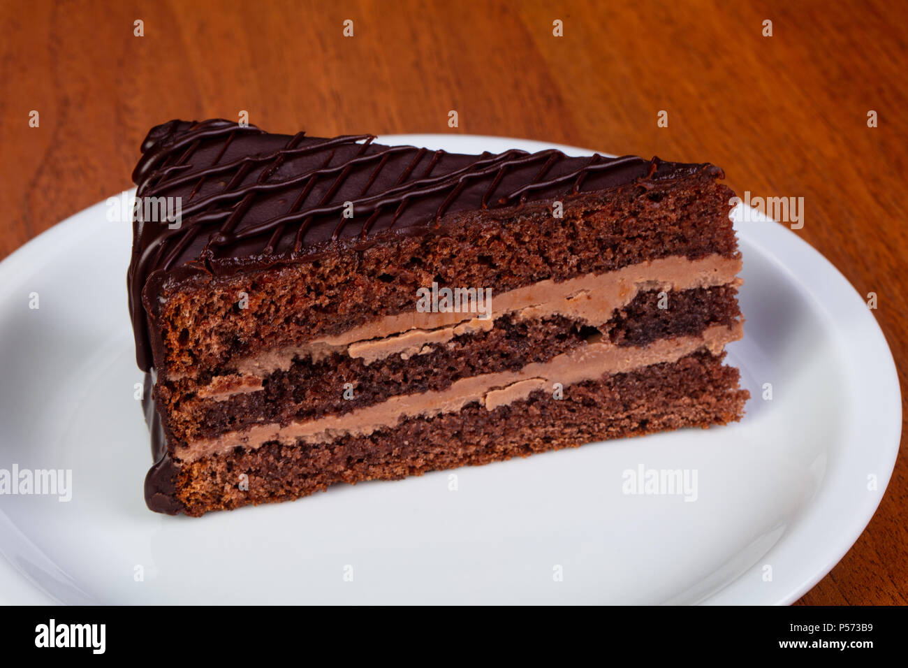 Delicious chocolate cream Prague cake Stock Photo - Alamy