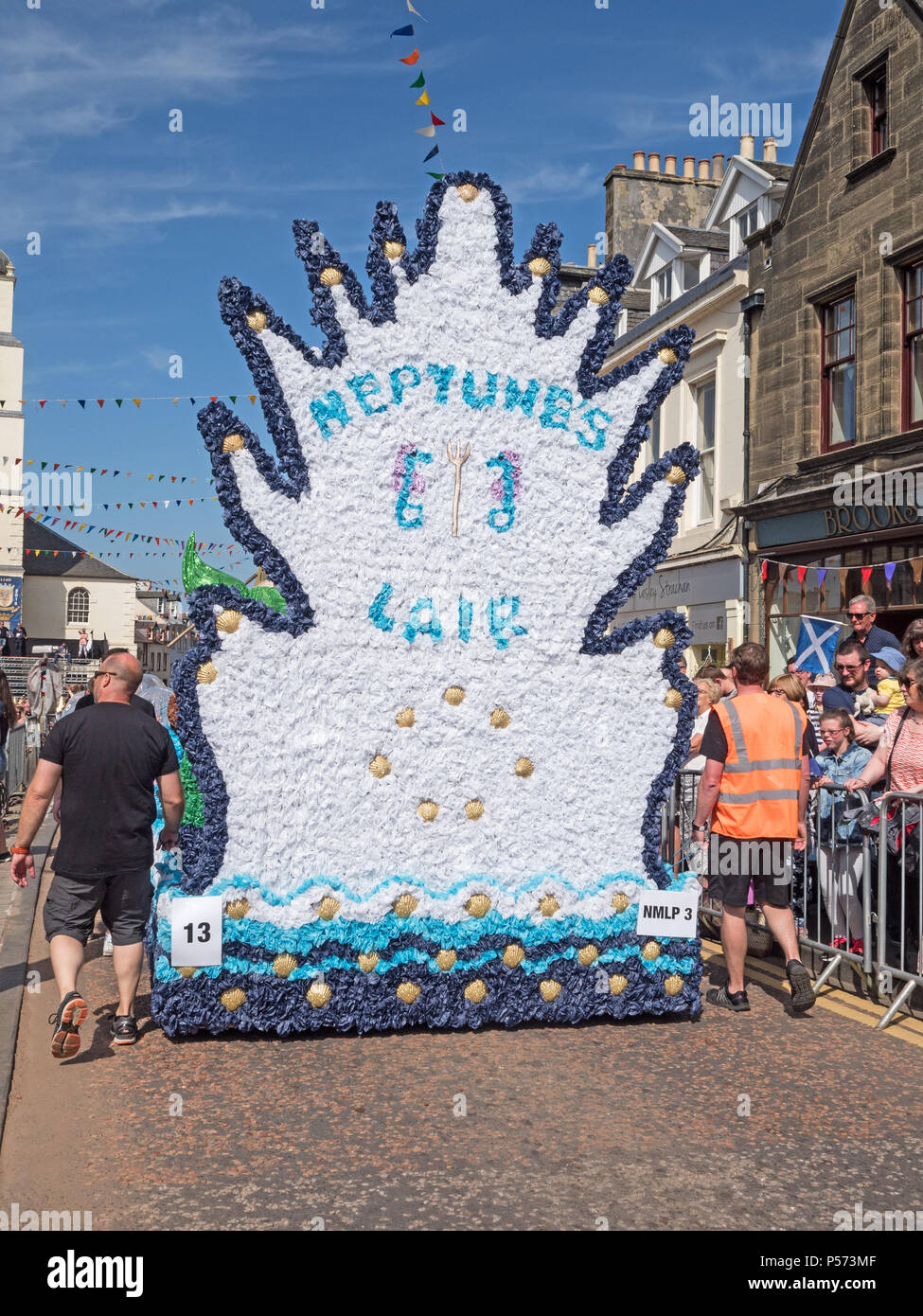 Lanark Lanimers. A Lanimer lorry (float) in the procession on Lanimer ...
