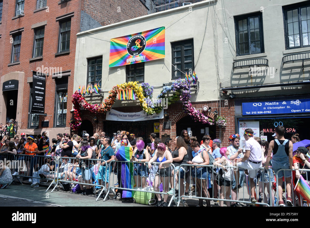 NEW YORK JUNE 24: Atmosphere arrives to the NYC Pride March on June 24 ...