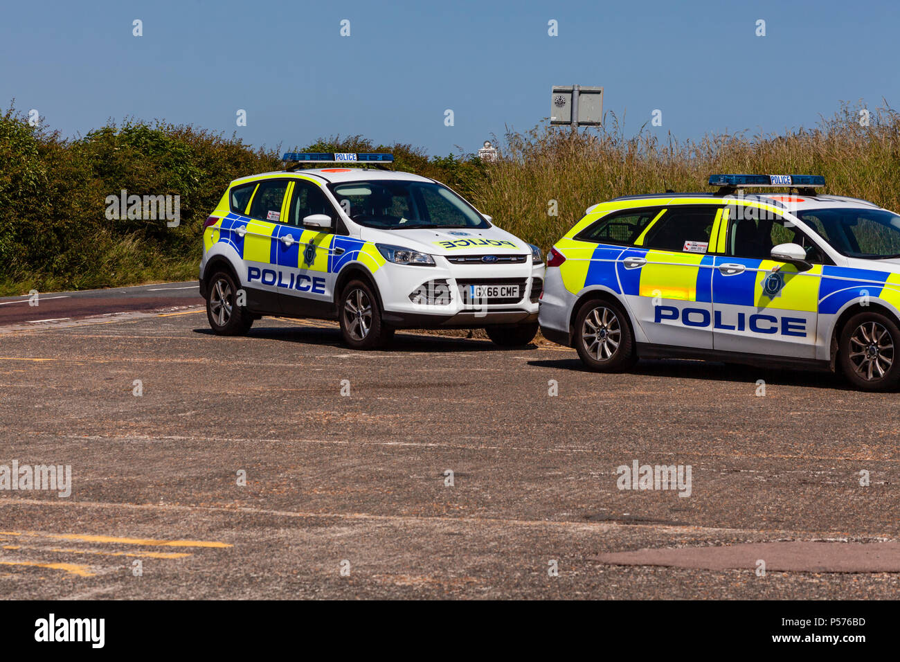 Two Police Cars High Resolution Stock Photography and Images - Alamy