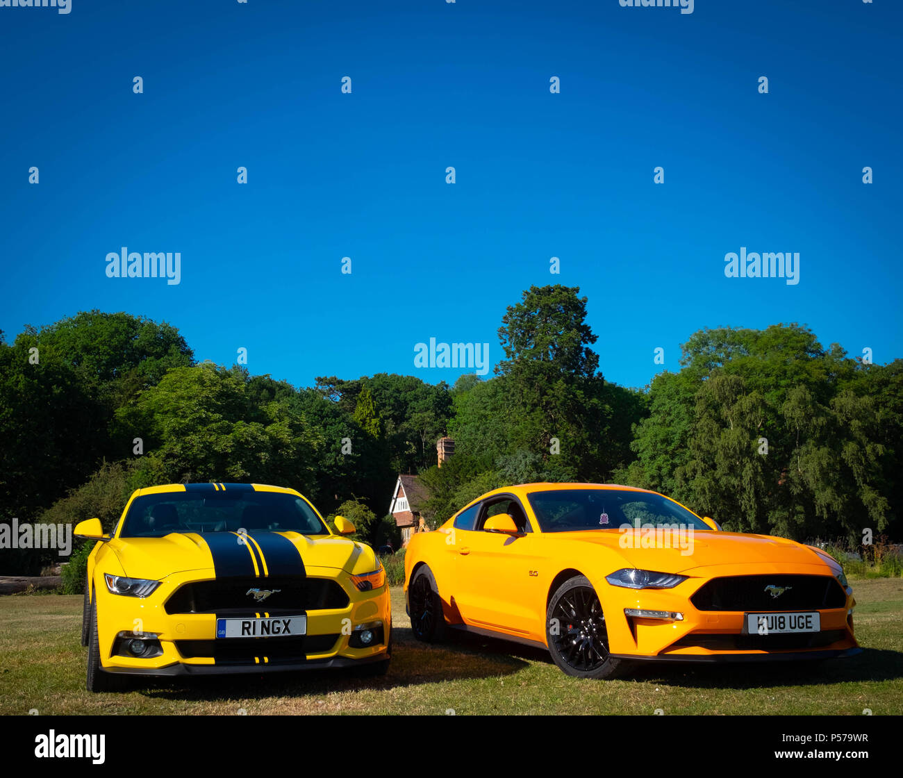 London, England. 25th June 2018. Two European, right hand drive ...