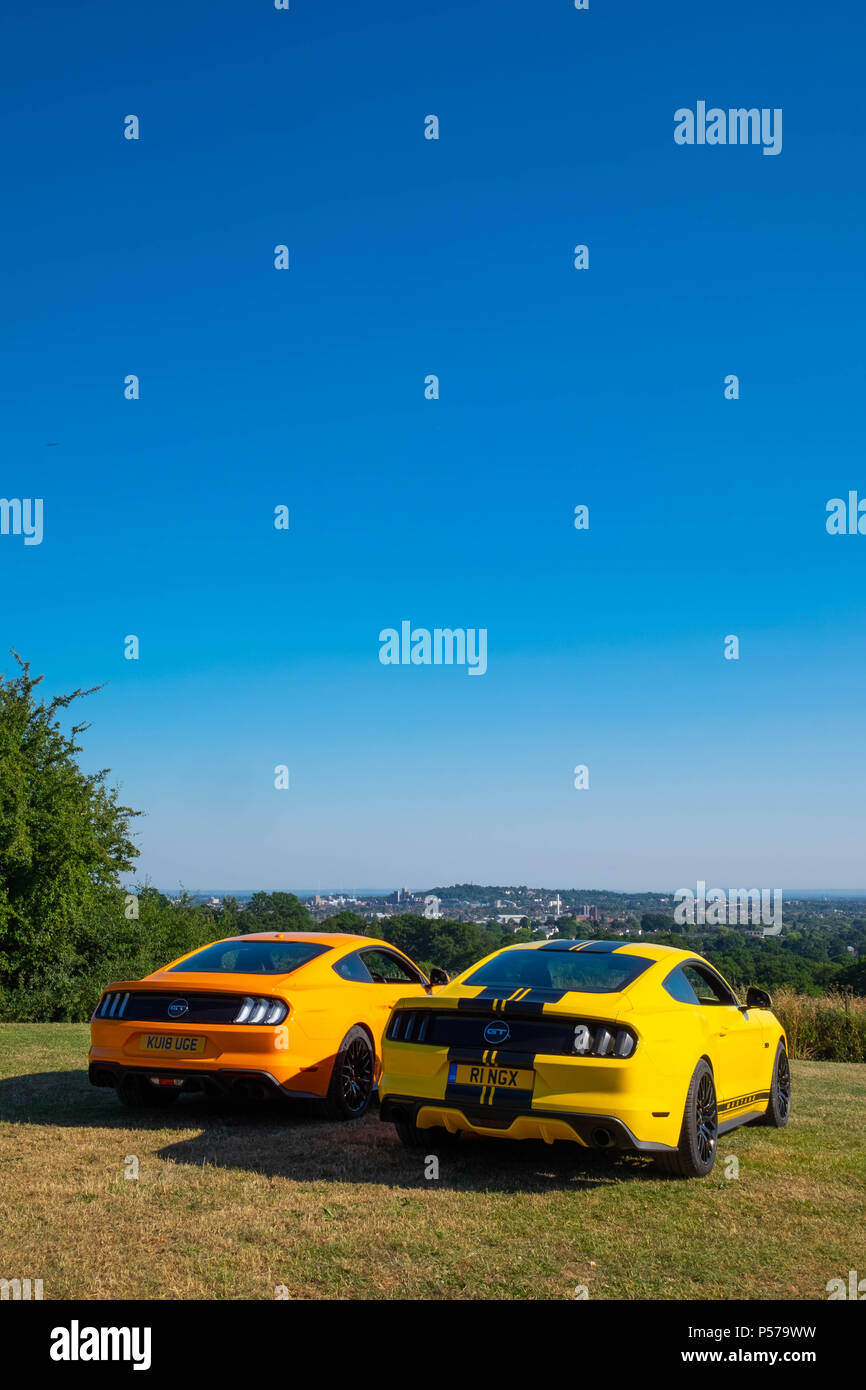 London, England. 25th June 2018. Two European, right hand drive ...