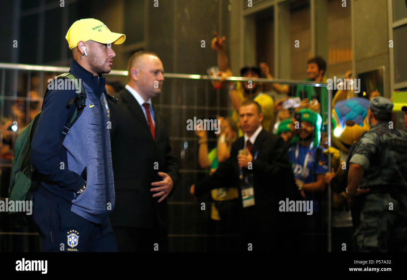 MOSCOU, MO - 25.06.2018: ARRIVAL OF THE SELECTION IN MOSCOW - Neymar of ...