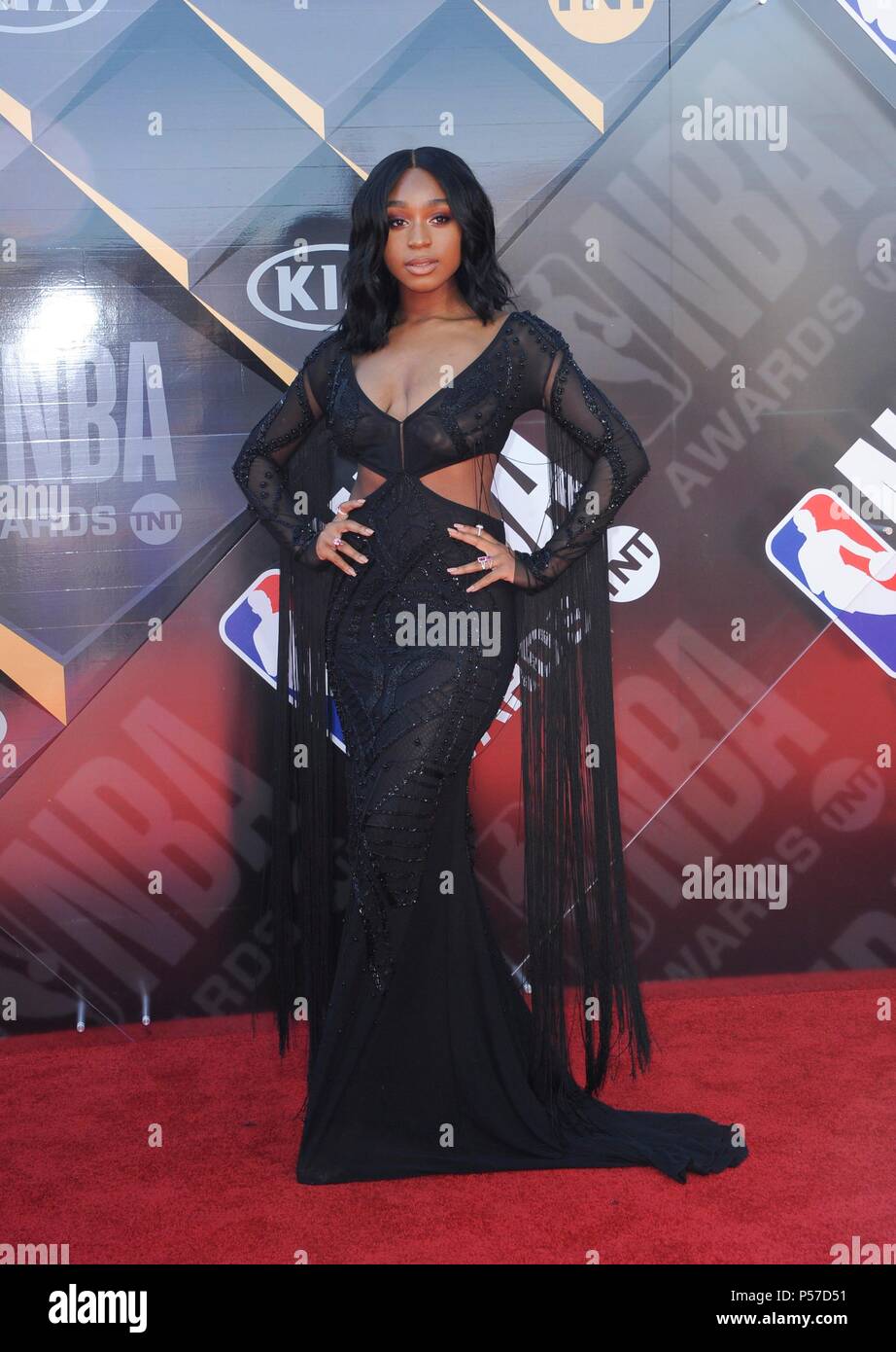 Normani Kordei Hamilton at arrivals for 2018 NBA Awards, Barker Hangar ...