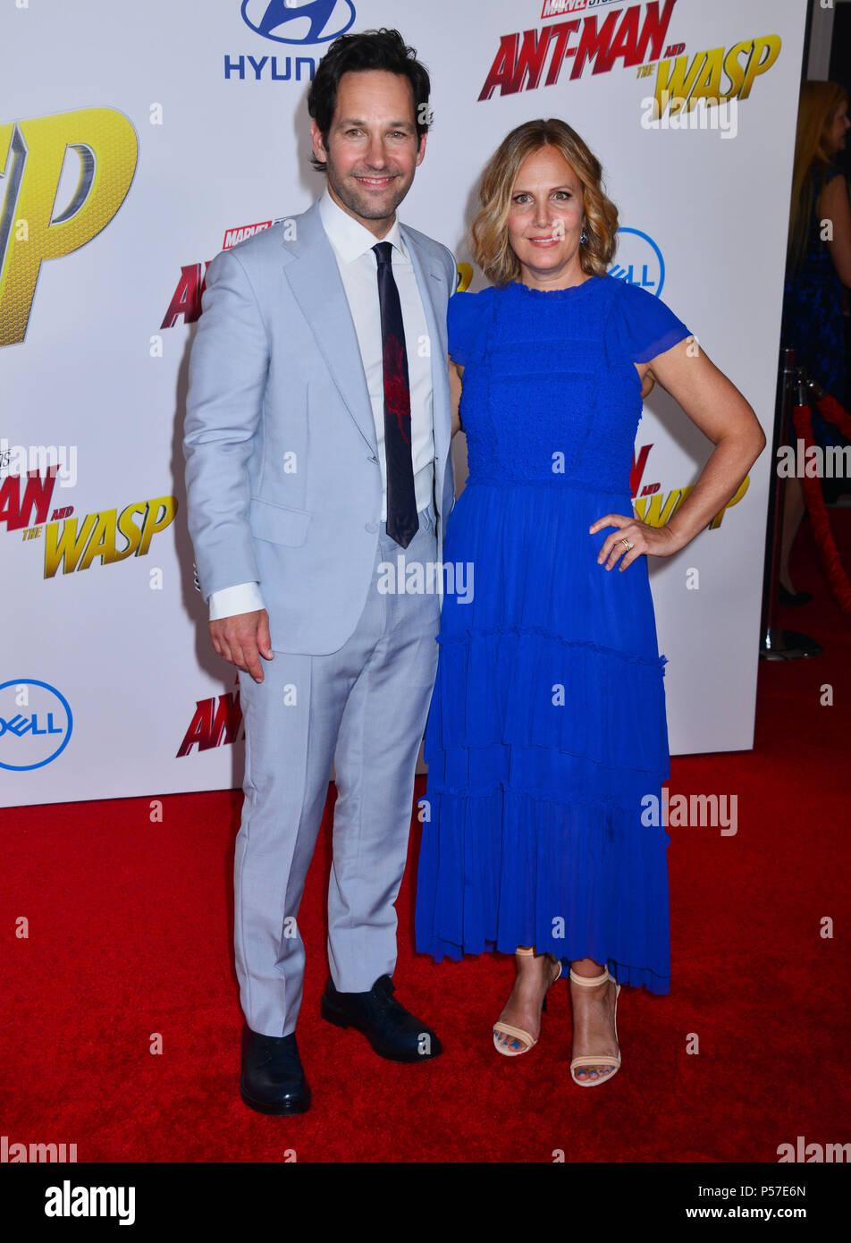 Paul rudd and his wife julie yaeger hi-res stock photography and images ...