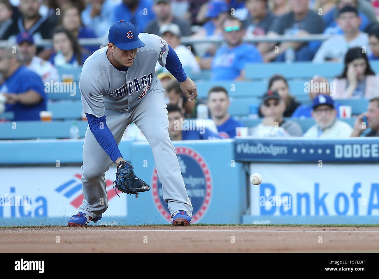 Los Angeles, CA, USA. 25th June, 2018. Chicago Cubs first baseman ...