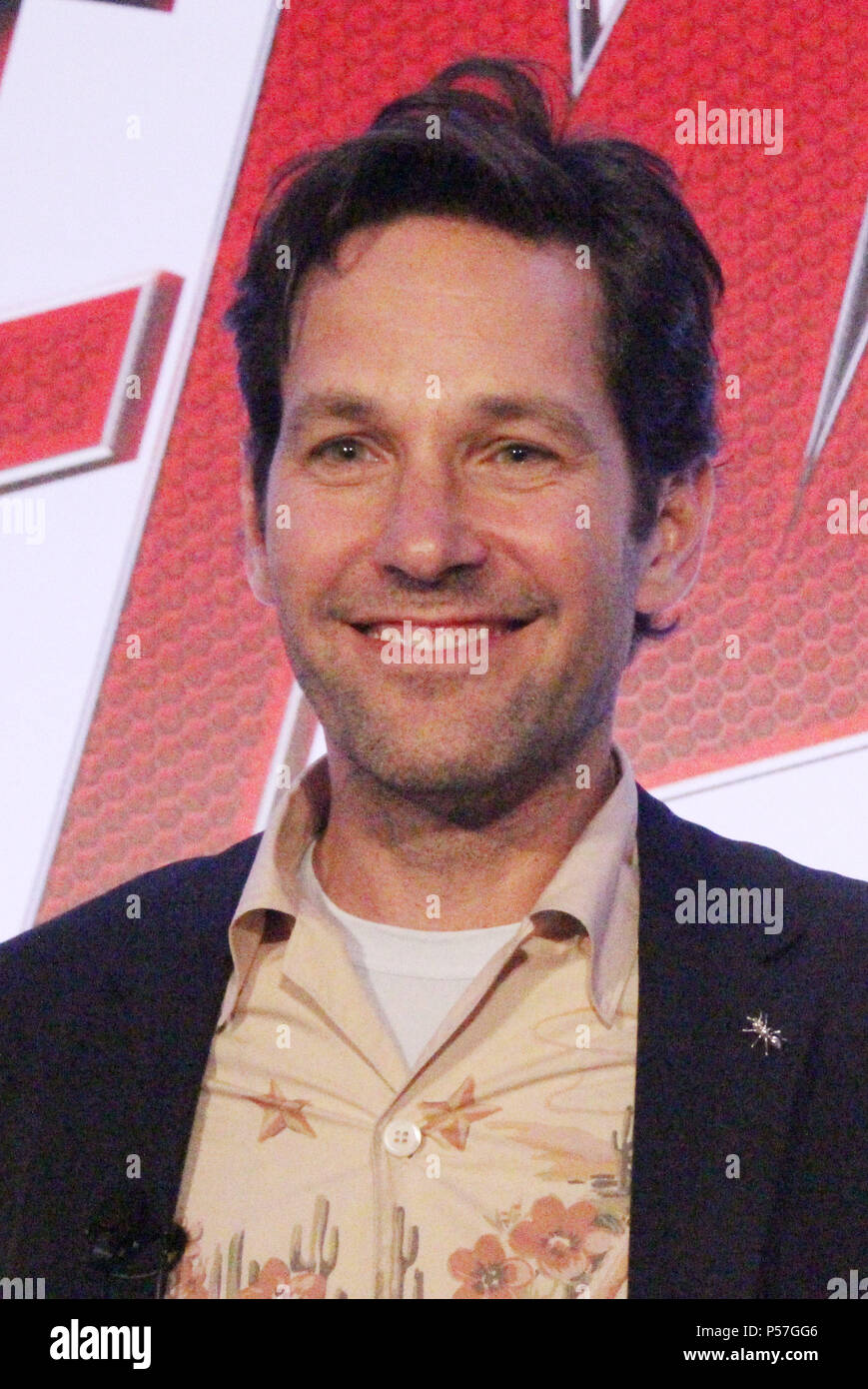 Paul Rudd 06/24/2018 "Ant-Man and the Wasp" Press Conference held at ...