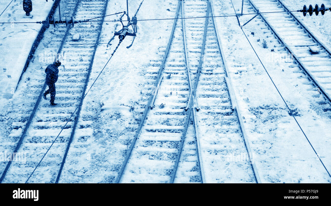 an image of iron railroad Stock Photo - Alamy