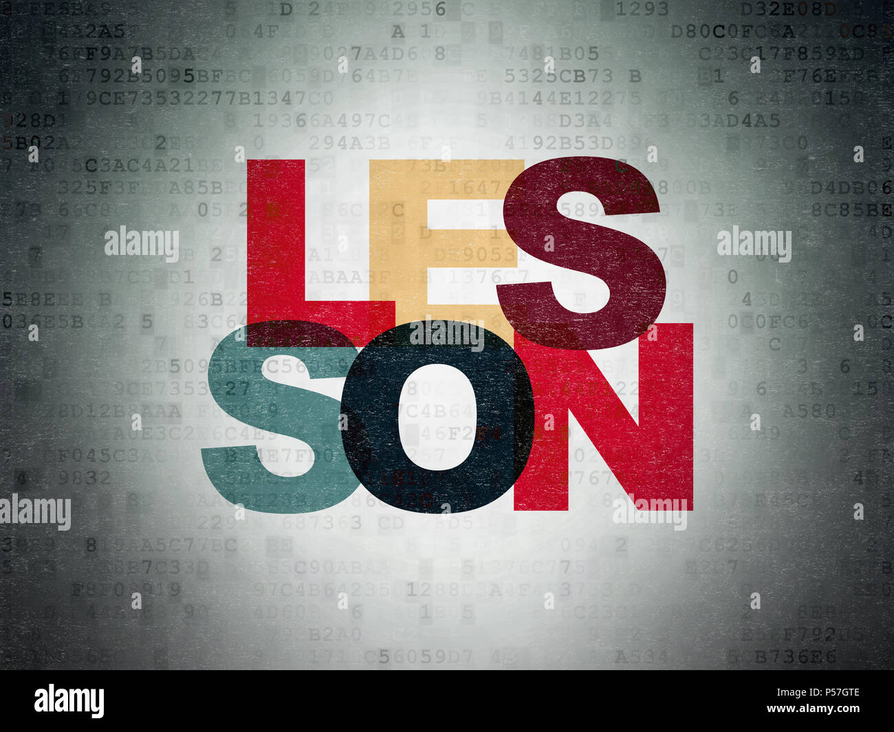 Learning concept: Lesson on Digital Data Paper background Stock Photo ...