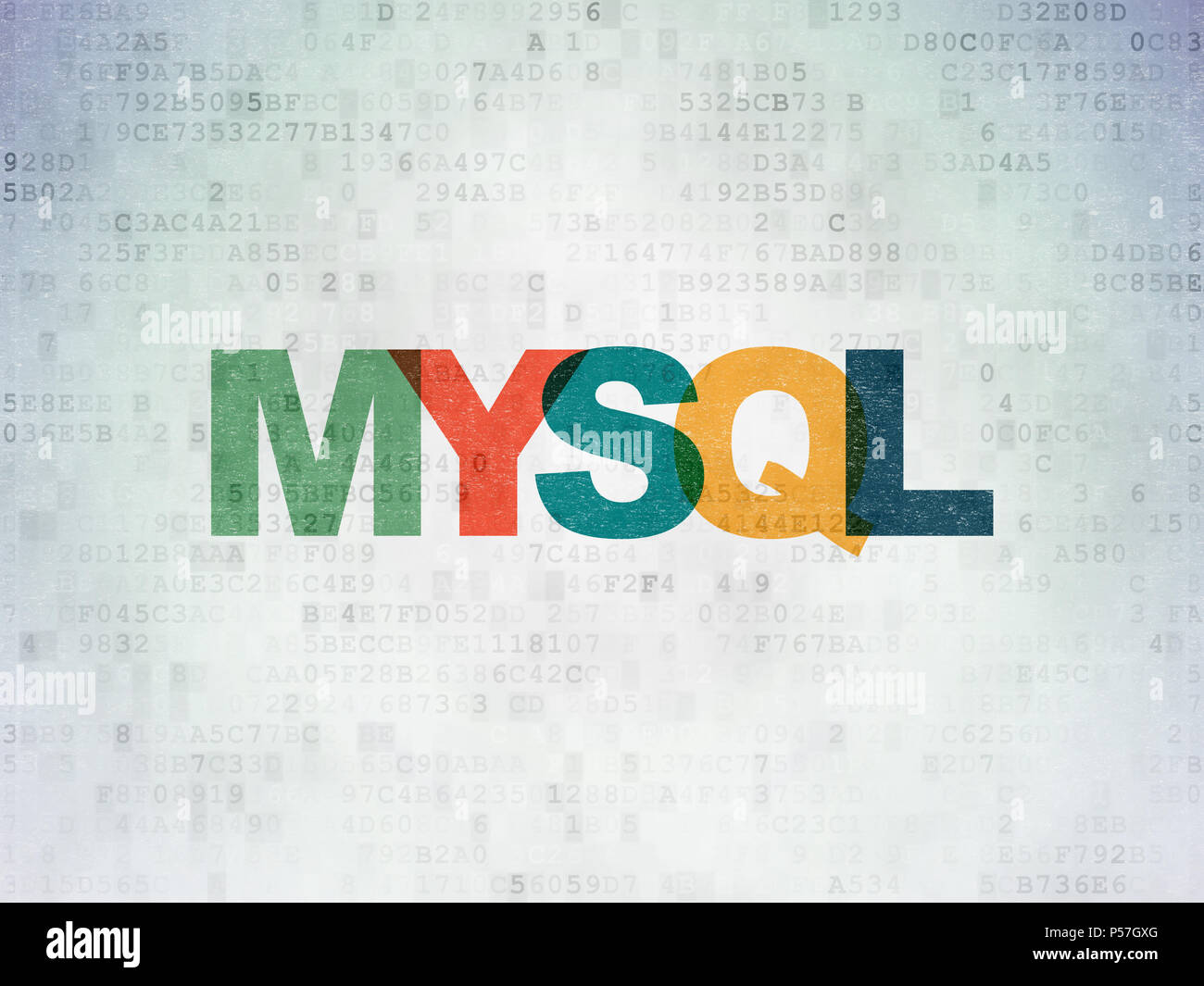 Software concept: MySQL on Digital Data Paper background Stock Photo ...