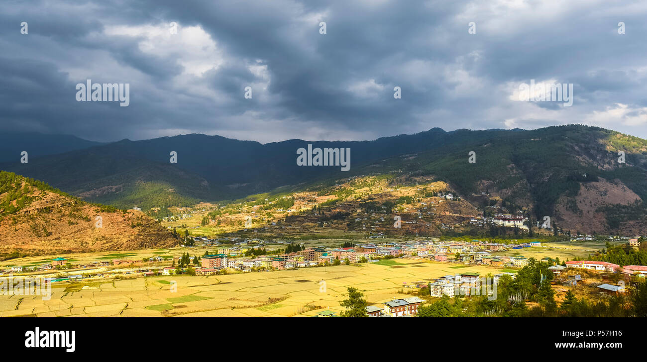 View of Paro, Paro Valley, Himalayan region, Bhutan Stock Photo - Alamy
