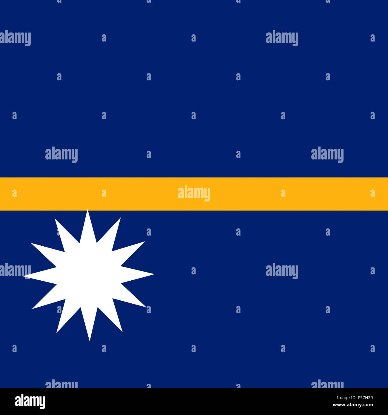Official national flag of Nauru Stock Photo - Alamy
