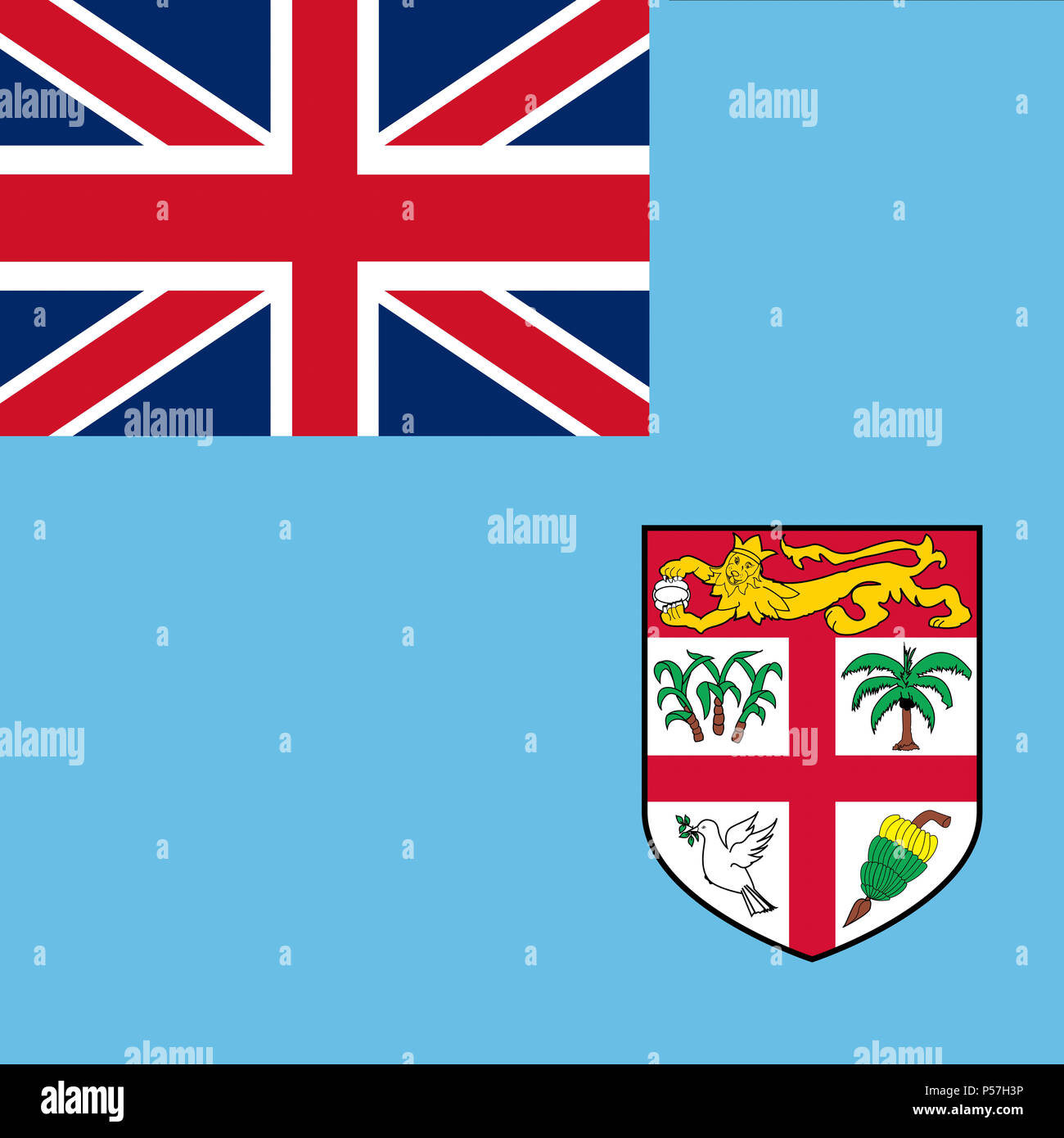 Official national flag of Fiji Stock Photo - Alamy
