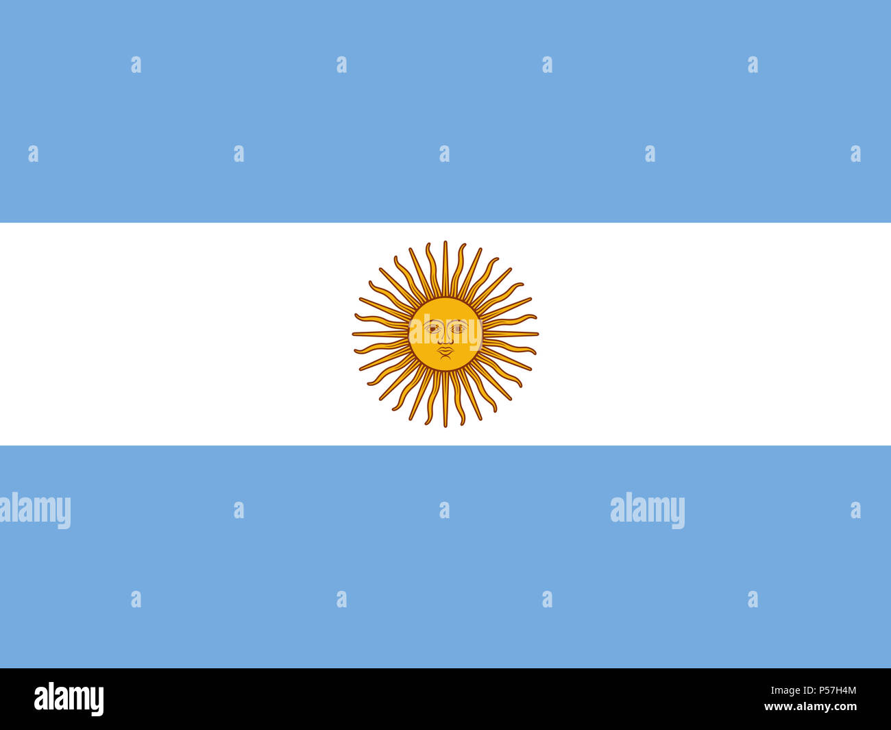 Official national flag of Argentina Stock Photo - Alamy