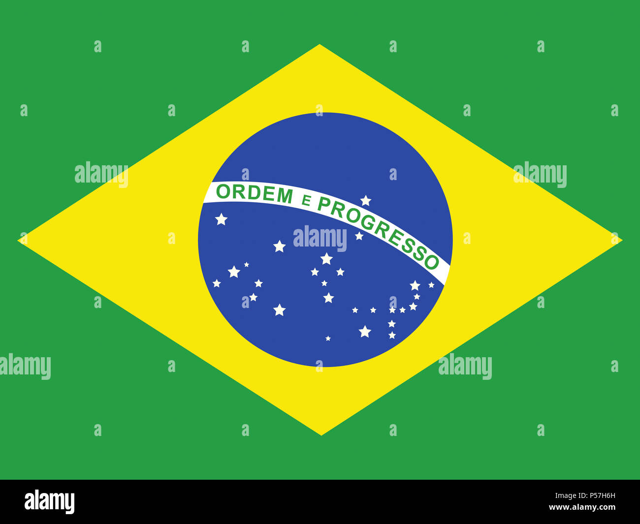 Official national flag of Brazil Stock Photo - Alamy