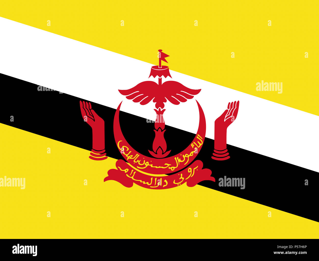 Brunei darussalam flag hi-res stock photography and images - Alamy