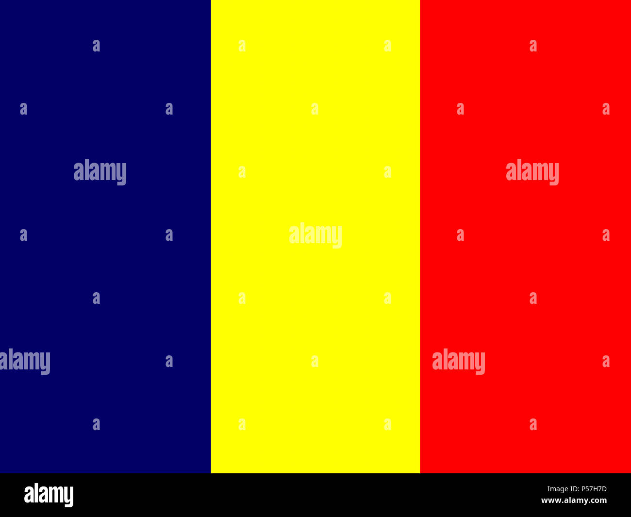 Official national flag of Chad Stock Photo - Alamy