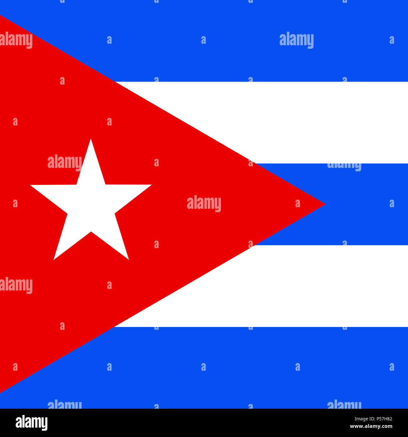Official national flag of Cuba Stock Photo - Alamy