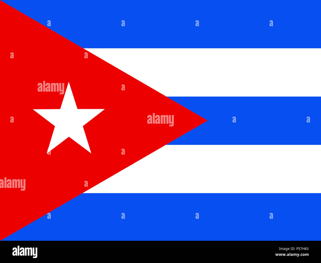 Official national flag of Cuba Stock Photo - Alamy