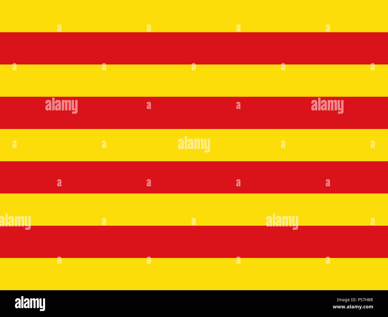 Official flag of Catalonia Stock Photo - Alamy