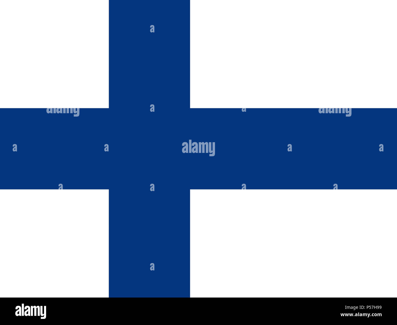 Official national flag of Finland Stock Photo - Alamy